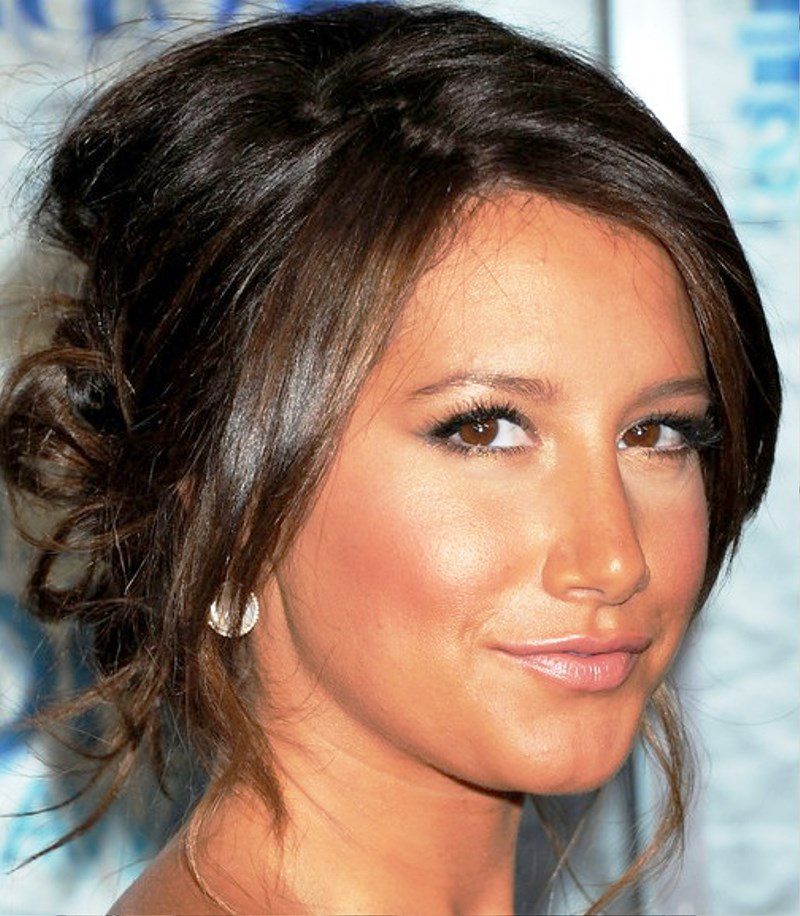 Ashley Tisdale Loose Twisted Bun Hairstyles Ideas - Ashley Tisdale ...