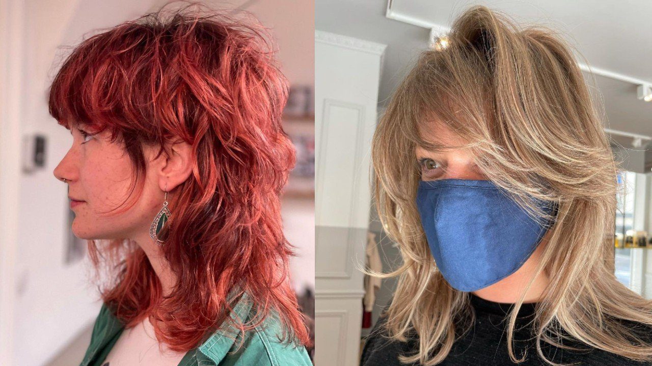 Colorful Shag Hairstyles for Round Faces