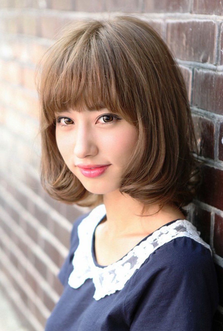 Kawaii Japanese Bob Hairstyle With Bangs