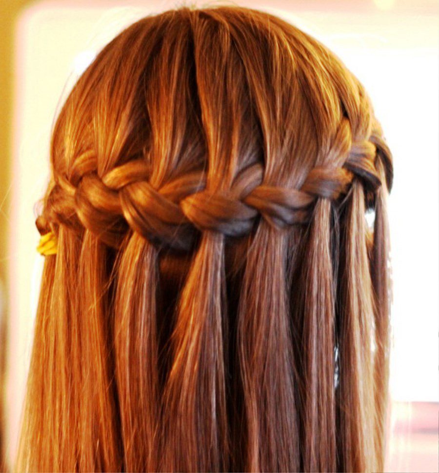 Waterfall Braid Hairstyle